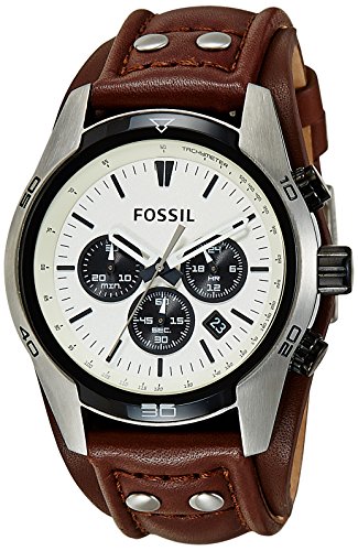 Coachman Fossil Men's Quartz Watch with Black Dial Chronograph Display ...